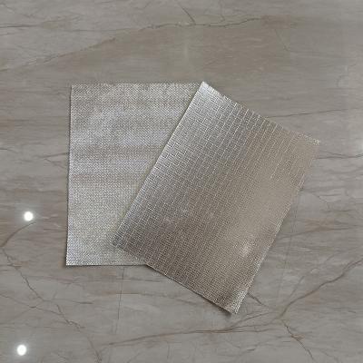 China Silvery Fireproof Aluminum Foil Fiberglass Cloth Laminated Coated Glass Fiber Fabric for sale