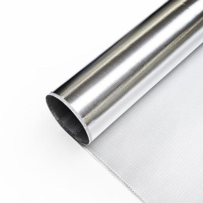 China Laminated Aluminum Foil Glass Fabric Fireproof Antioxidant Anti Microbial Silver for sale