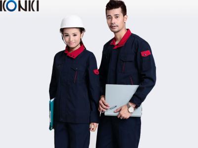 China Contrast Color Industrial / Factory Workwear Sets 100% Cotton Mens Workwear for sale