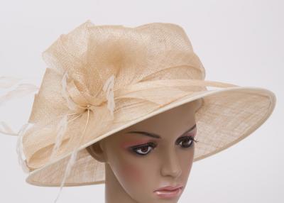 China High Top Crown Sinamay Hats For Women / 11cm Brim Ladies Dress Hats For Fascinators for sale