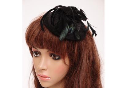 Cina Pp neri Sinamay Fascinator/piuma Fascinators della primavera per capelli in vendita