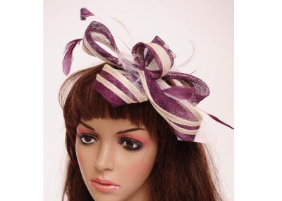 Cina Cappelleria porpora per il partito, cappelleria di Fascinators dei capelli di bianco pp di Fascinators di estate di autunno in vendita