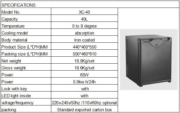 Absorption No Noise Hotel Mini Bars 17 - 65L With Solid Single Door