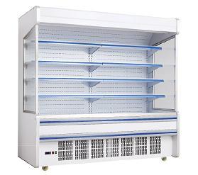 Supermarket Refrigeration Equipment Multideck Open Chiller Curve Glass