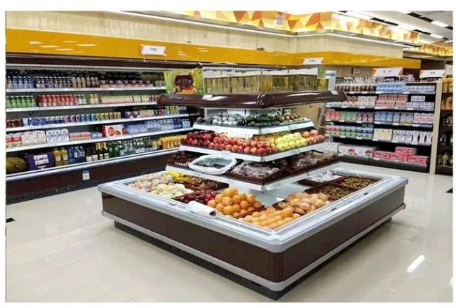 Подгонянный холодильник дисплея открытой палубы супермаркета с удаленными блоками Конденсеринг