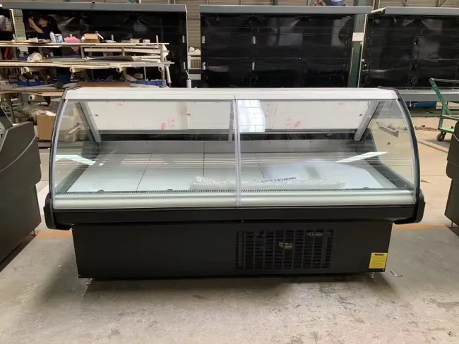 Refrigeration Equipment Meat Serve Over Counter Display Fridge with Fan Cooling System