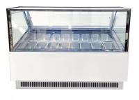 China Adjustable Temperature Ice Cream Display Freezer Showcase for sale