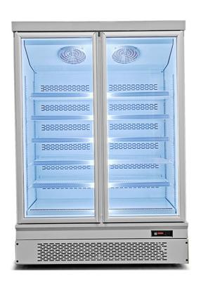 China Automatic Rebound Glass Door Commercial Upright Freezer Rapid Cooling for sale