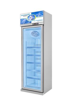 중국 고능률 압축기 한 문은 디스플레이 냉장고 수지 피복강을 직립시킵니다 판매용