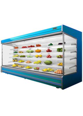 China Fan Cooling Stand Type Remote System Multideck Open Chiller For Shop for sale