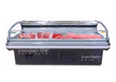 China Butchery Shop Equipment Open Top Self Service Meat Display Counter Freezer for sale