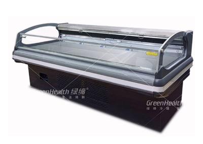 China New Style Open Glass Showcase Meat Display Refrigerator Chiller With LED for sale