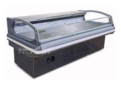 China New Style Open Glass Showcase Meat Display Refrigerator Chiller With LED for sale