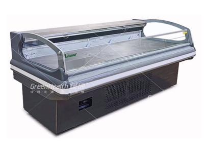 China Supermarket Display Meat Chiller Food Refrigerated Showcase Open Style for sale