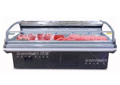 China Supermarket Display Meat Chiller Food Refrigerated Showcase Open Style for sale