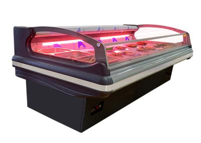 China Supermarket Display Meat Chiller Food Refrigerated Showcase Open Style for sale