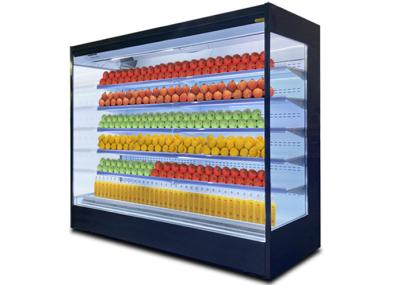 China Supermarket Air Curtain Multi Deck Open Front Standing Display Cooler for sale