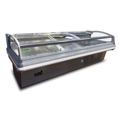 China Open Type Self Service Counter Frozen Product Display Freezer For Meat Fish for sale