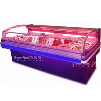 Chine Congélateur d'affichage de viande d'équipement de réfrigération de boucherie avec la lumière fraîche de LED à vendre