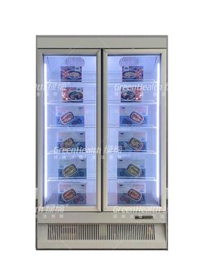 중국 여닫이 유리 문을 가진 상업적인 큰 강직한 냉장고를 작동시키는 1600L 안전 판매용