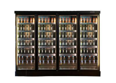 China 4 Glazen Deur Multi Deck Koelkast Zuivel Opslag Chiller 2-8 Graden Te koop