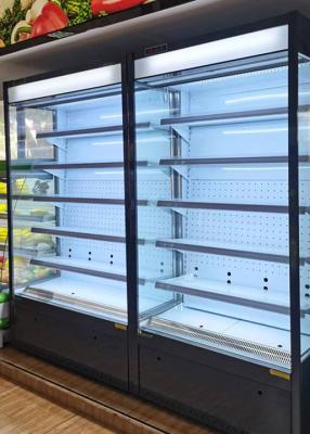 China Loja de conveniência Resfriador aberto vertical multideck com economia de energia R134a à venda