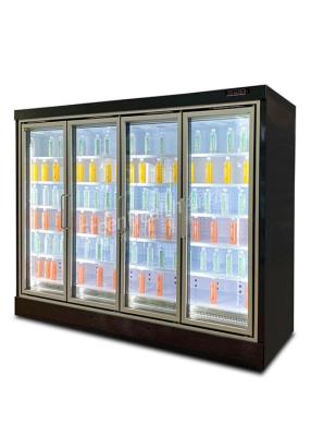 China Exquise supermarkt Visi-koeler voor weergave van bier, wijn en koude dranken Te koop