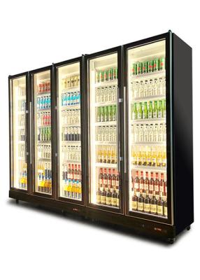 Cina 3 porte visualizzano l'auto del frigorifero della birra del liquore della bottiglia non disgelano scatola leggera in vendita