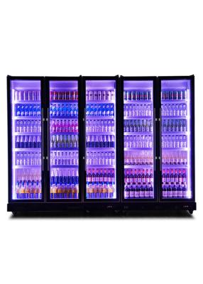 Cina 3 porte visualizzano l'auto del frigorifero della birra del liquore della bottiglia non disgelano scatola leggera in vendita