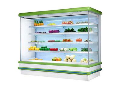 China Refrigerador aberto de grande volume de Multideck do hipermercado para o alimento de leiteria à venda
