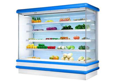 China Refrigerador aberto de grande volume de Multideck do hipermercado para o alimento de leiteria à venda