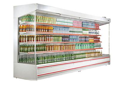 중국 과일 야채를 위한 R22 광고용 디스플레이 냉장고 다중 랙 입지 오픈 디스플레이 공기 냉각장치 판매용