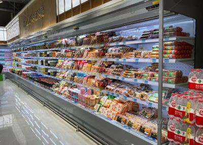 China Super Market Upright Open Chiller Fridge With Adjustable Shelf for sale