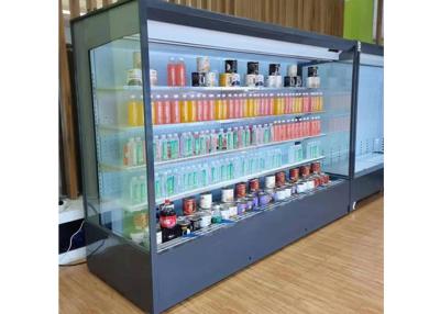 China Refrigerador abierto de ángulo recto de la exhibición de la refrigeración por aire de la capa multi comercial del congelador en venta