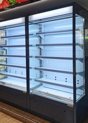 中国 小型飲み物はStandwichのパンのケーキの空気カーテンが付いている開いた表示スリラーを搾り出す 販売のため