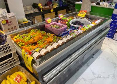 China Auto Defrost 264L Fruit Display Chiller With Stainless Steel for sale
