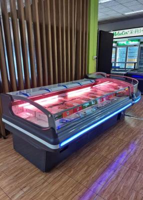 China Customized Open Fresh Meat Display Freezer For Supermarket R404a for sale