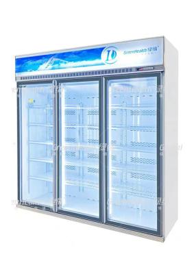 China 1500L Inverter Type Commercial Display Freezer For Meat Refrigerated Showcase for sale