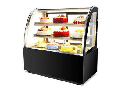 Cina Il negozio del forno ha curvato il congelatore di vetro dell'esposizione del dolce con 2 scaffali in vendita