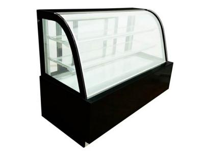 Cina Il negozio del forno ha curvato il congelatore di vetro dell'esposizione del dolce con 2 scaffali in vendita