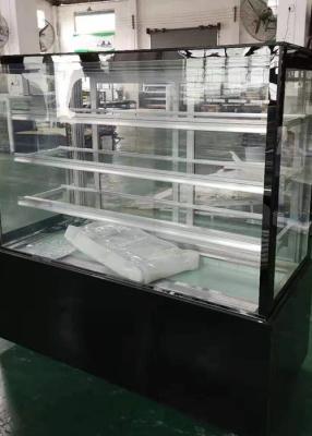 China 3 Layers Glass Bakery Cake Shop Display Showcase Freezer For Bread for sale