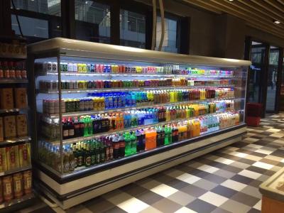 China Supermarket Open Front Display Fridge For Vegetable / Fruit / Drink for sale
