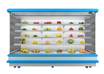 China Custom Multideck Open Air Cooler Hypermarket Air Display Chiller for sale