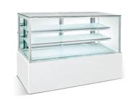 China R134a Right Angle Cake Display Refrigerator With Heating Wire Cake Display Showcase for sale