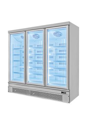China Commercial Upright Display Freezer 444L 750w Bottom Mount for sale