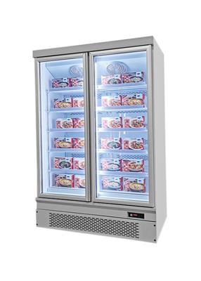 China Commercial Upright Display Freezer 444L 750w Bottom Mount for sale