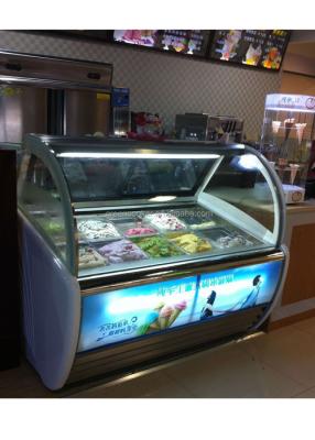 China 1880W 20 Pans Ice Cream Display Freezer Ice Popsicle Refrigerator Chest Showcase for sale