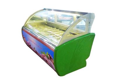 Cina Mini gelato porta in vetro Display Verticale Freezer gelato forma barile frigorifero in vendita