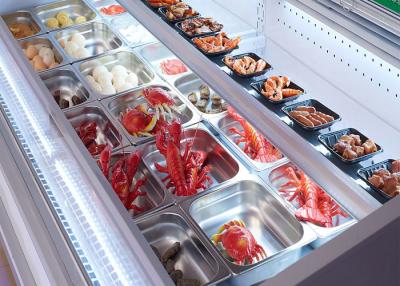 China R404a Dynamic Cooling Seafood Fish Display Freezer Meat Display Refrigerator Butcher Equipment for sale