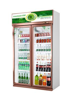 Cina 2000 litri porta in vetro commerciale frigorifero verticale per negozio sistema di raffreddamento bevande display cooler in vendita